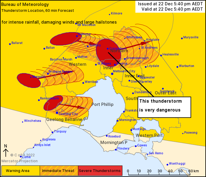 Melbourne Area Severe Thunderstorm Warning: Large Hail, Damaging Winds ...