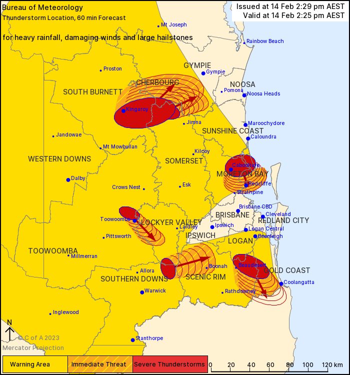 Southeast QLD Severe Thunderstorm Warning: Large Hail, Damaging Winds ...