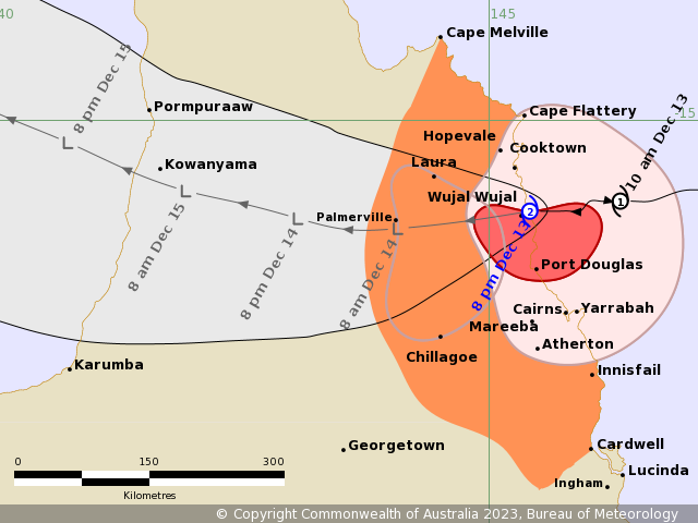 QLD Tropical Cyclone Warning: Cape Melville to Cardwell - ewn.com.au Alert