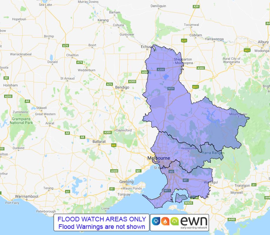 VIC Flood Watch: Goulburn, Upper Yarra, Bunyip and Dandenong Creek ...