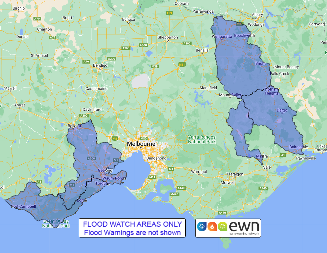 VIC Flood Watch: Parts of South West and Eastern Victoria - ewn.com.au ...