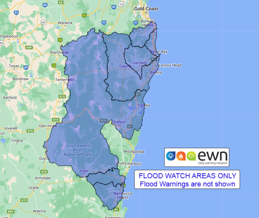 NSW Flood Watch: Northern Rivers and parts of the Mid North Coast - ewn ...