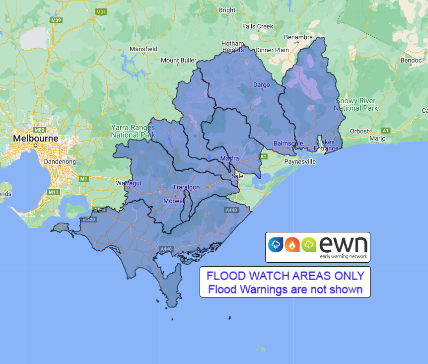 VIC Flood Watch: Parts of Gippsland - ewn.com.au Alert