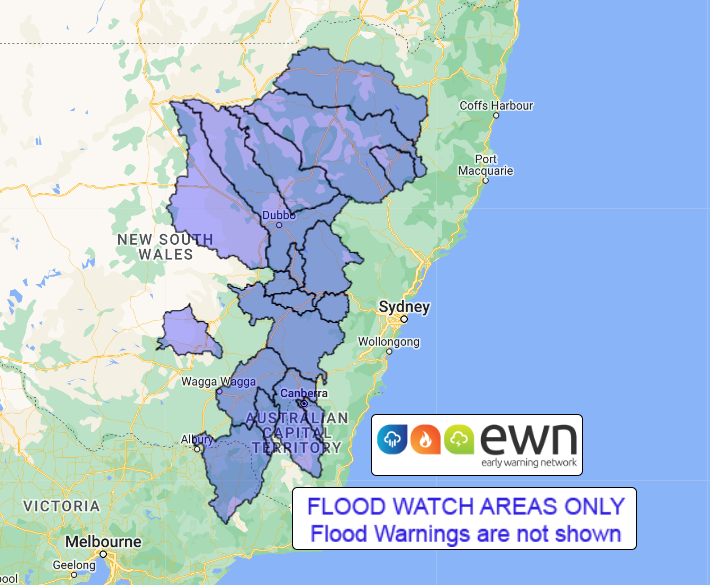 NSW Flood Watch: Parts of the NSW North West, Central West and South ...