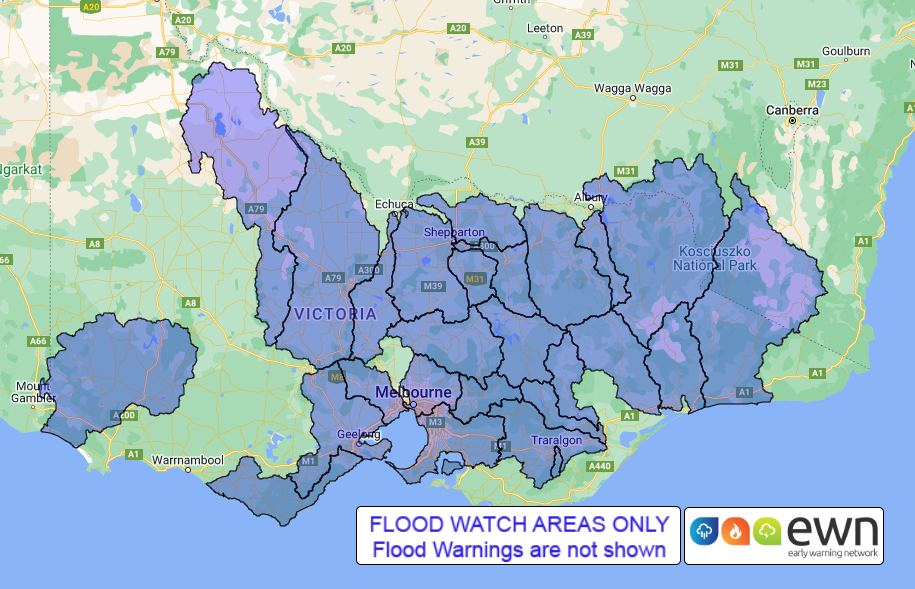 VIC Flood Watch: Northern and parts of Southern Victoria - ewn.com.au Alert