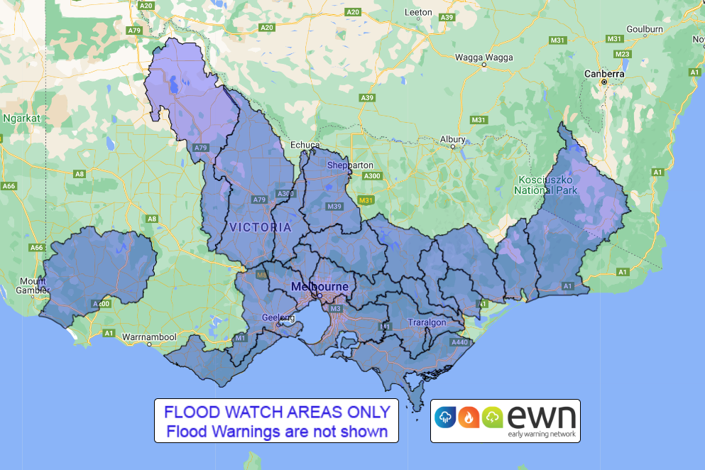 VIC Flood Watch: Parts of Northern and Southern Victoria - ewn.com.au Alert