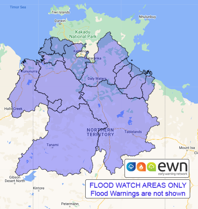 NT Flood Watch: Parts of the Top End and Central Inland and Carpentaria ...