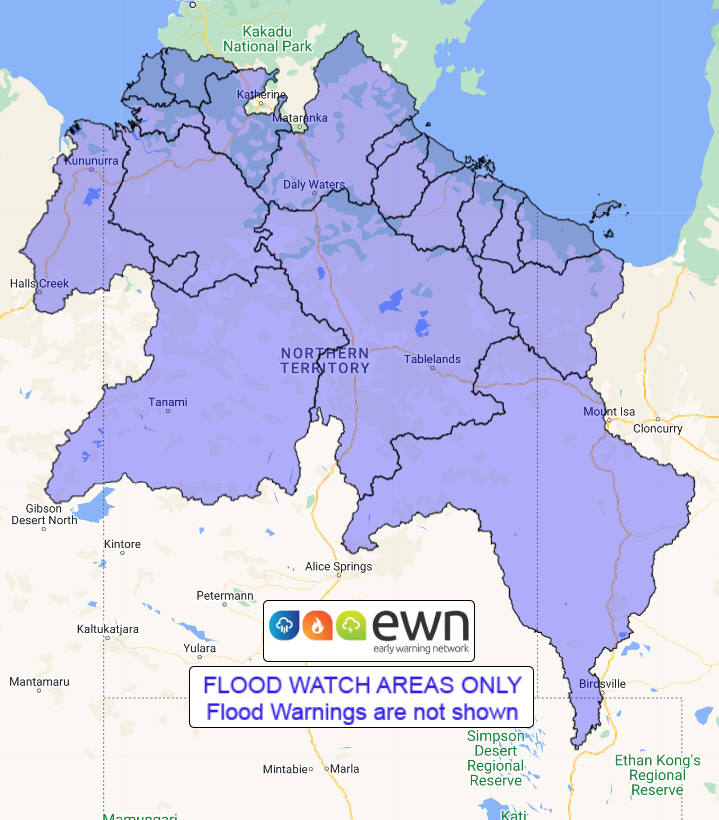 NT Flood Watch: Parts of the Top End and Central and Eastern Inland and ...