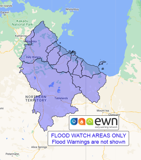 NT Flood Watch: Parts of the Top End and Eastern Inland and Carpentaria ...