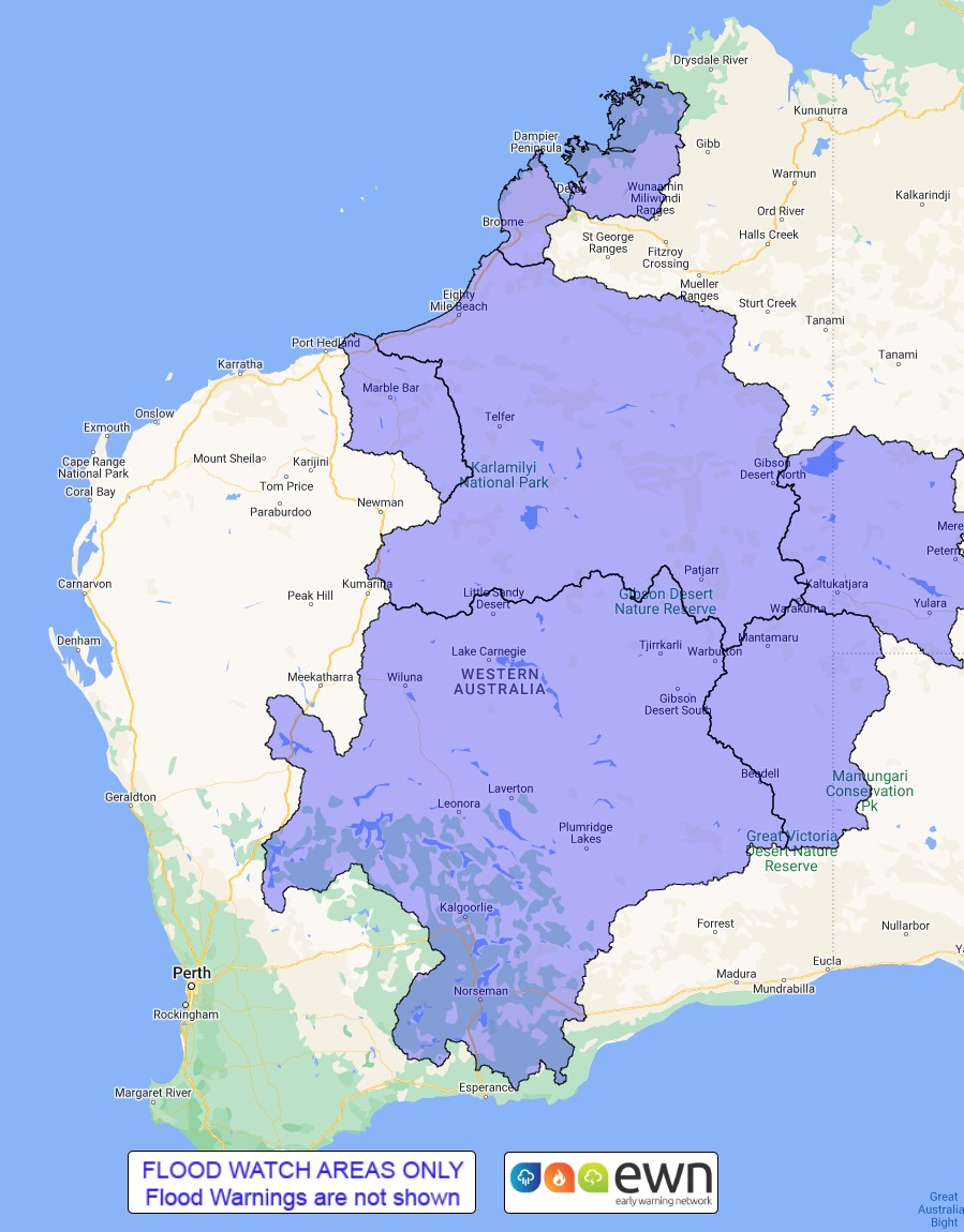 WA Flood Watch: West Kimberley, De Grey, and Desert Catchments - ewn ...