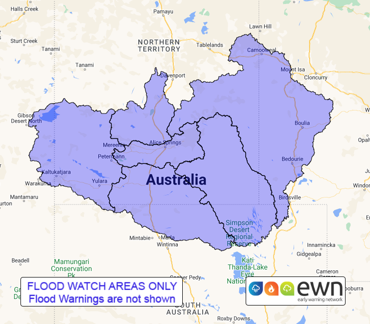 NT Flood Watch: Inland Northern Territory - ewn.com.au Alert